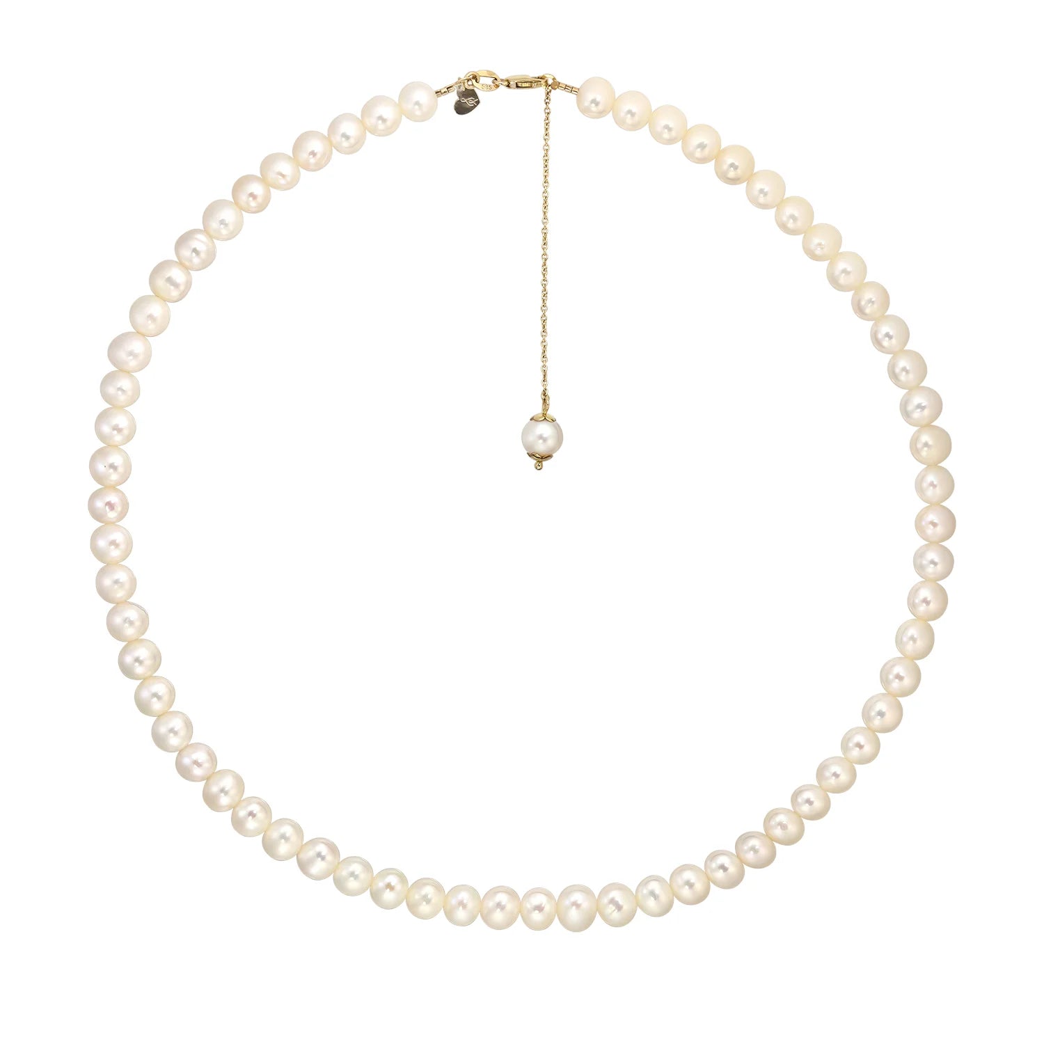 Colier 40cm cu perle de cultura de 6mm cu inchizatoare din aur galben ...